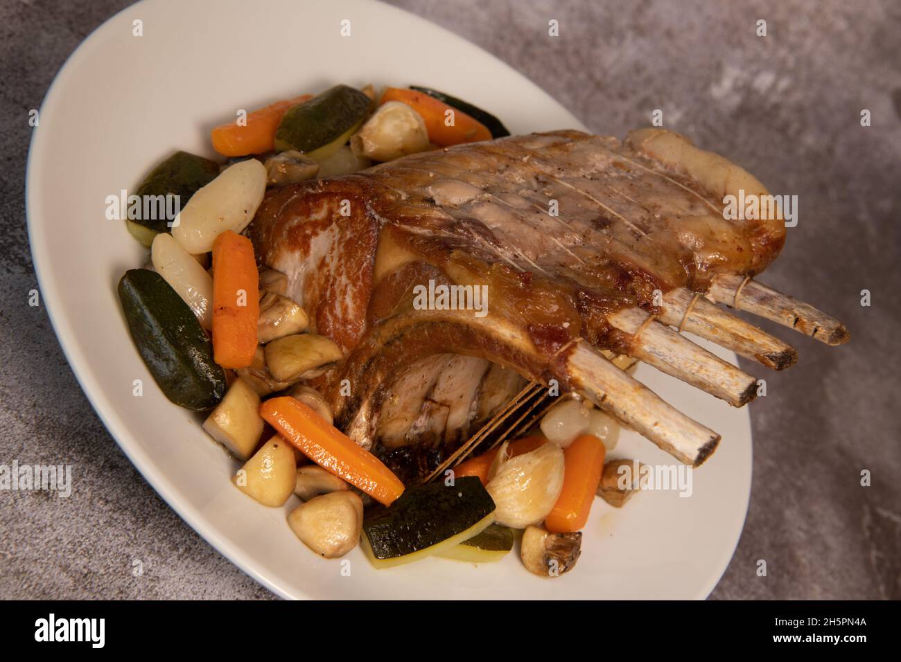 Pork ribs, Roasted pork ribs with bone, Entrecote, Roasted fresh meats ...