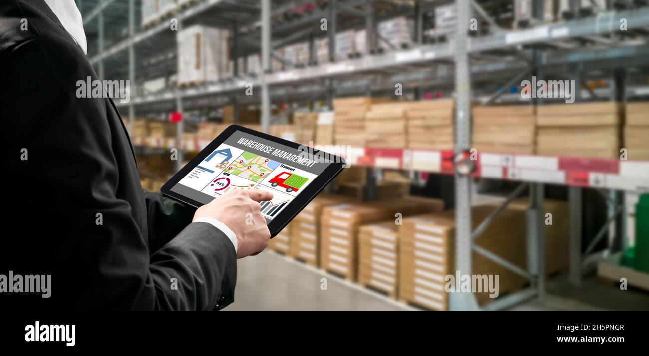 Warehouse management innovative software in computer for real time ...