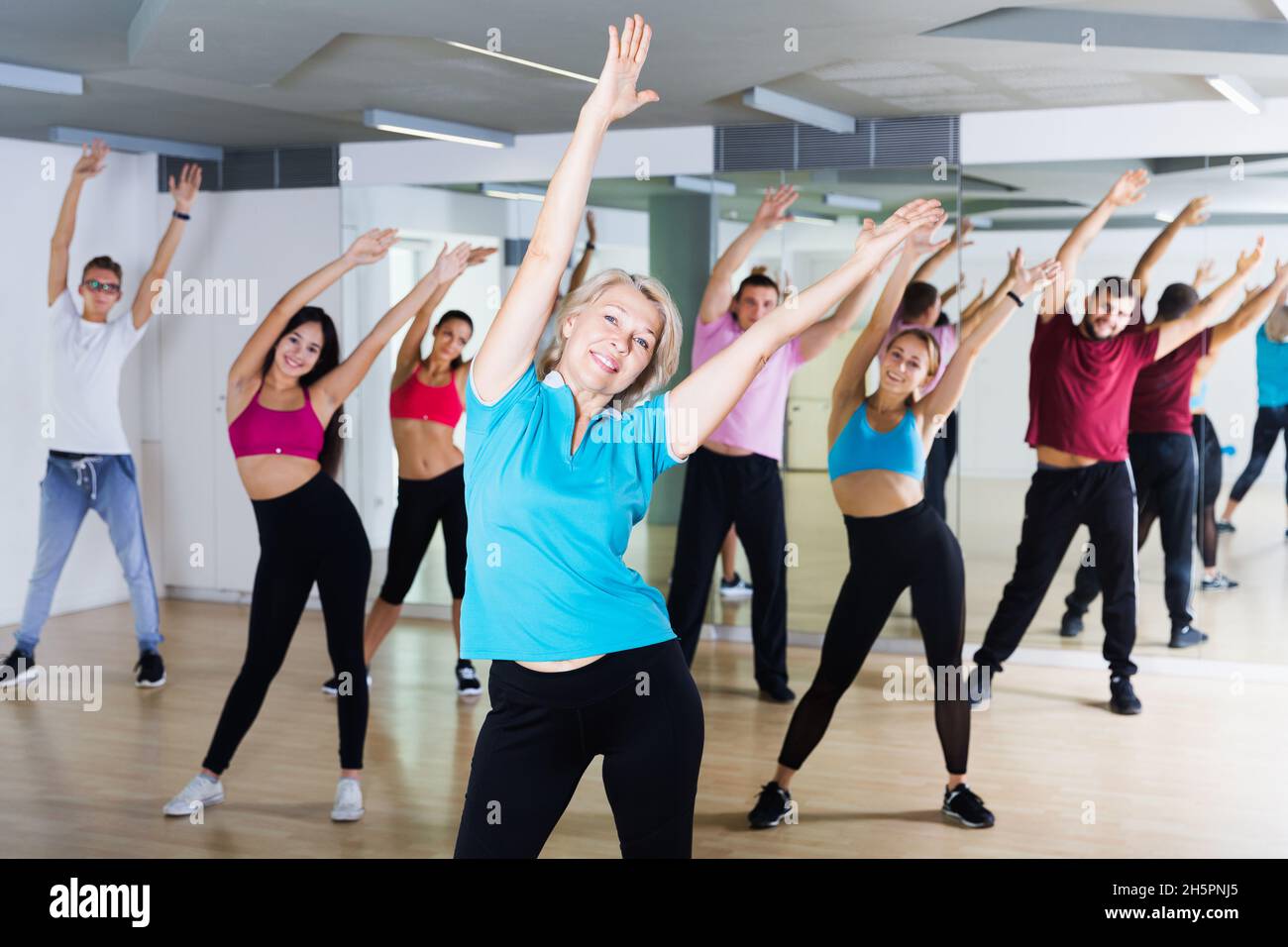 adults of different ages dancing at dance class Stock Photo - Alamy