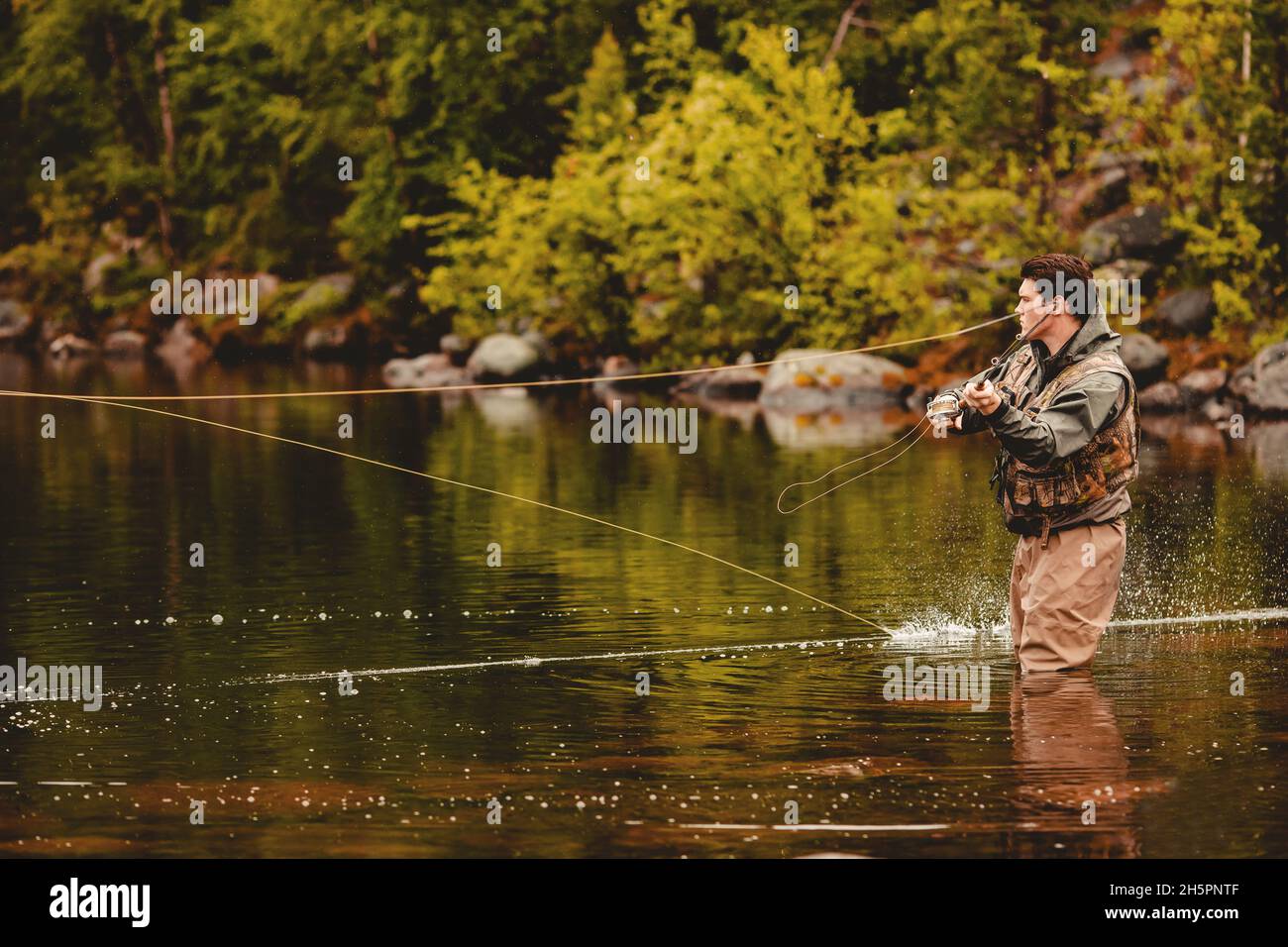 Fly fishing technique hi-res stock photography and images - Alamy