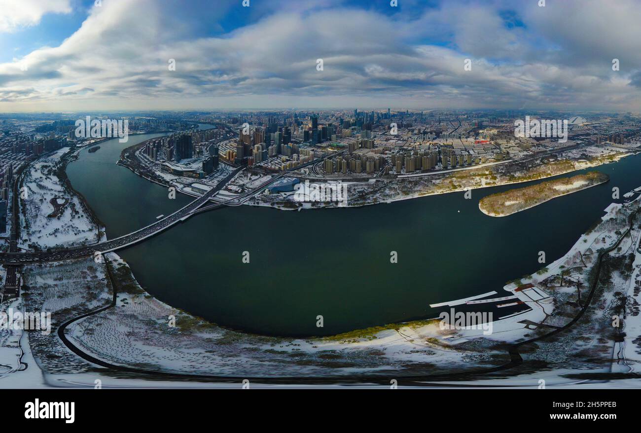 Shenyang. 11th Nov, 2021. Aerial photo taken on Nov. 11, 2021 shows the ...