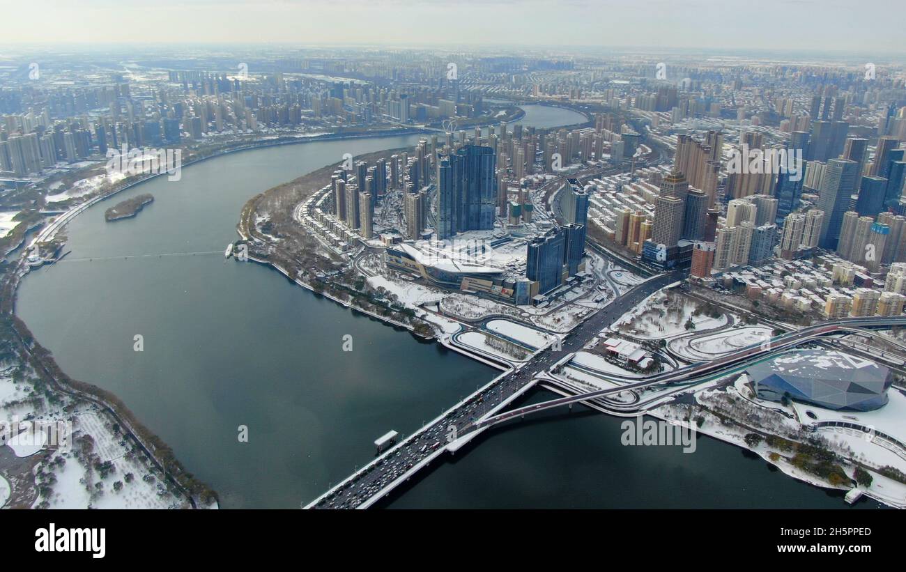 Shenyang. 11th Nov, 2021. Aerial photo taken on Nov. 11, 2021 shows the ...