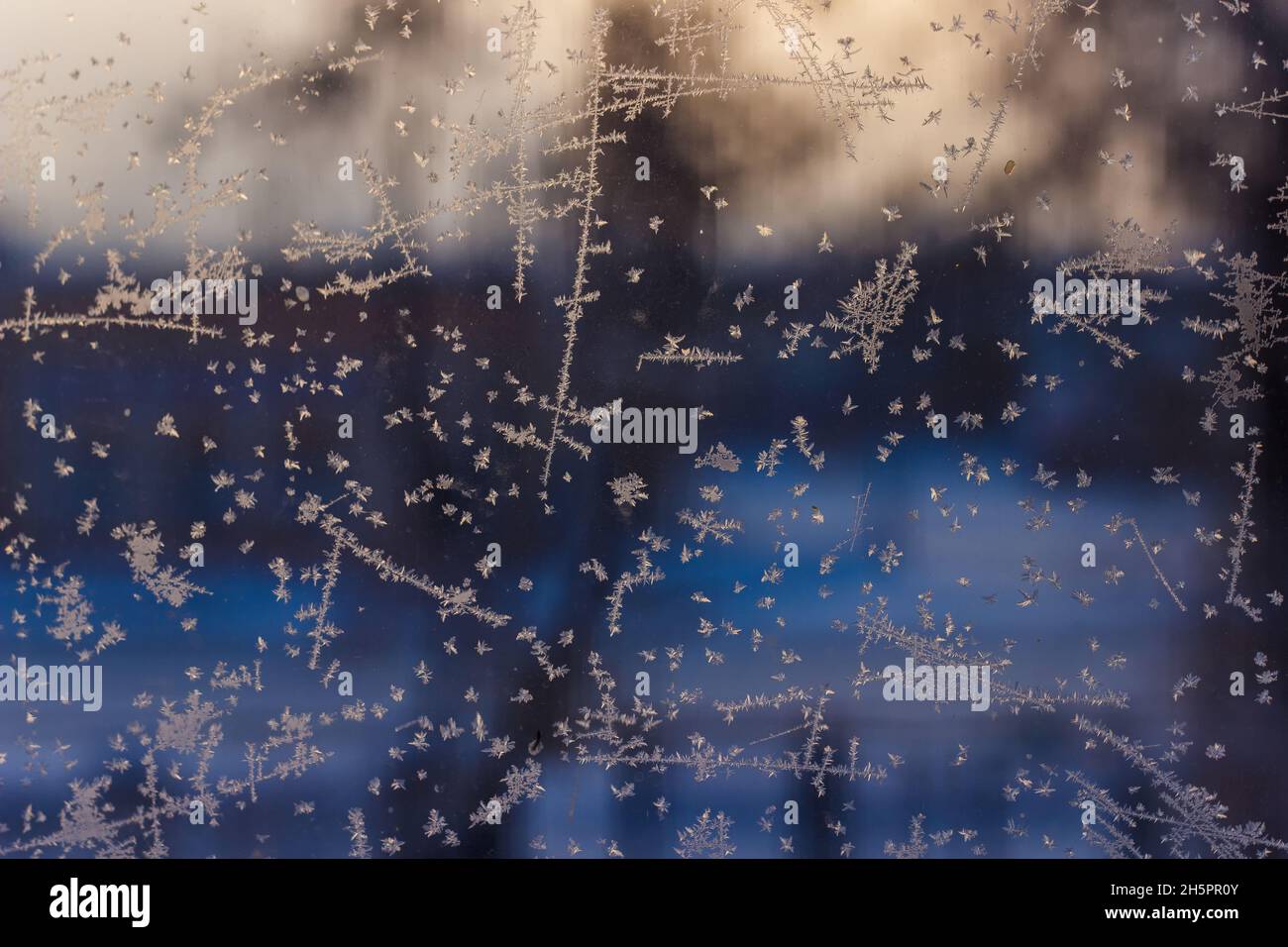 Ice flowers. Window frost. Winter time background. Frozen icy texture ...