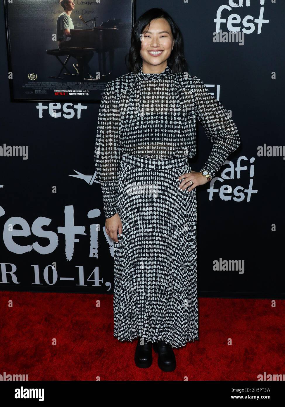 HOLLYWOOD, LOS ANGELES, CALIFORNIA, USA - NOVEMBER 10: Producer Julie Oh arrives at the 2021 AFI ...