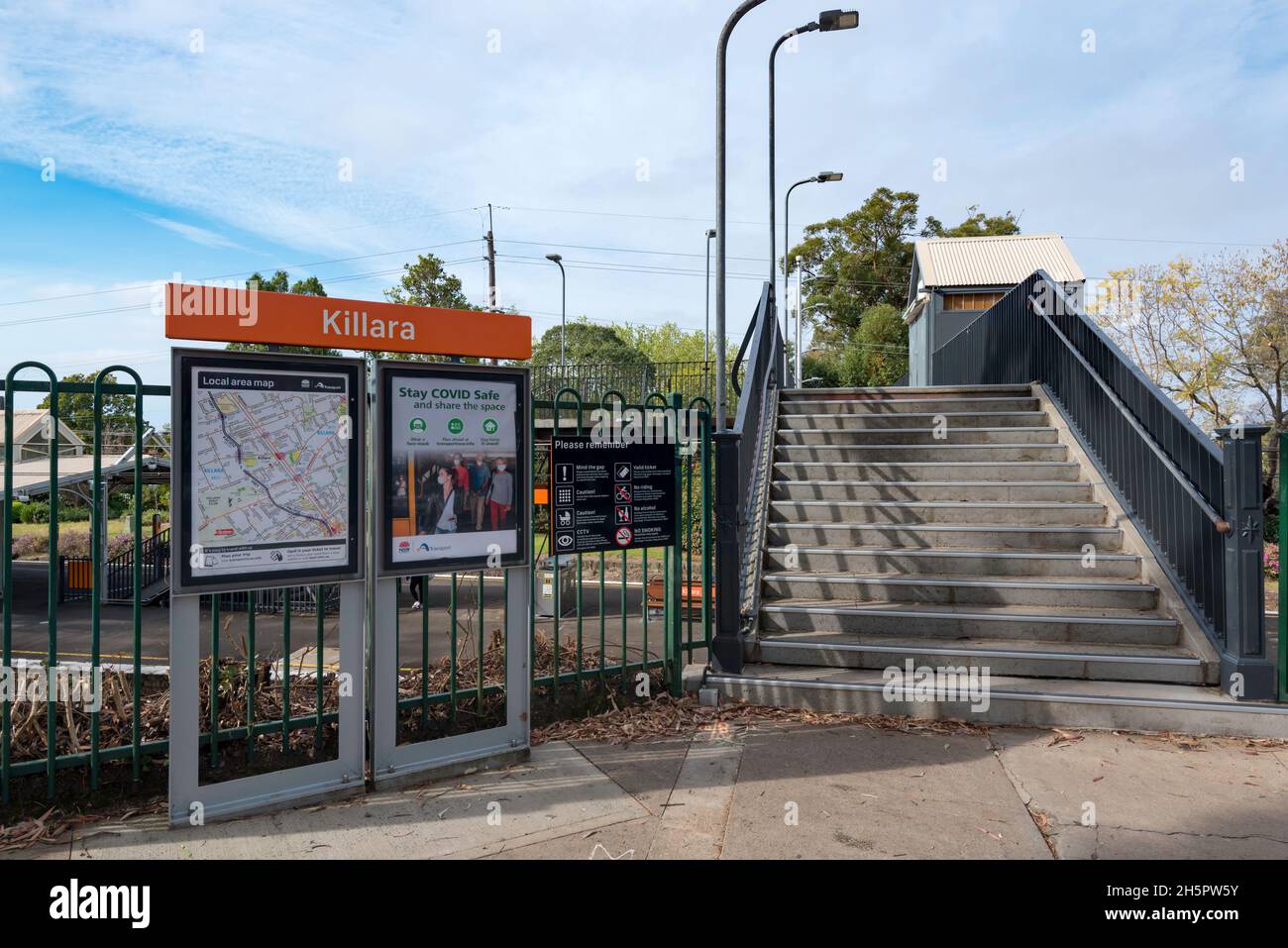 Entry to Killara railway station on Sydney's upper North Shore, part of ...