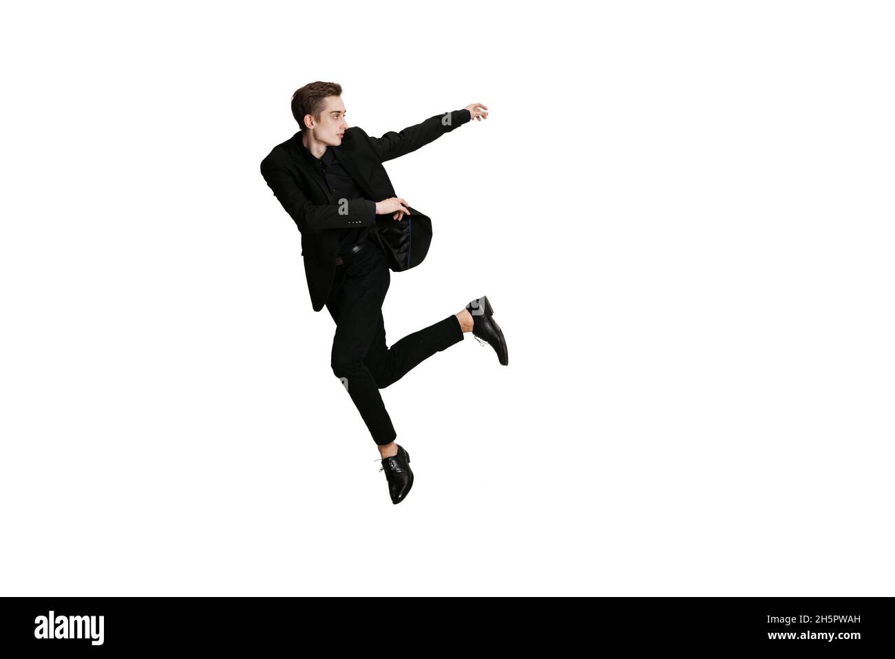 Man In Suit Running Silhouette