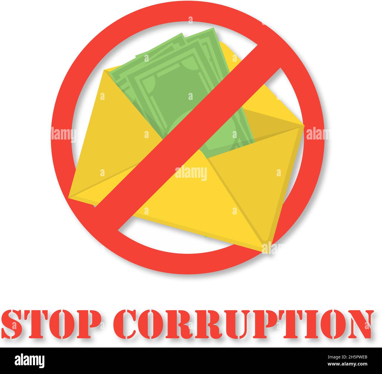 Stop corruption Stock Vector Images - Alamy