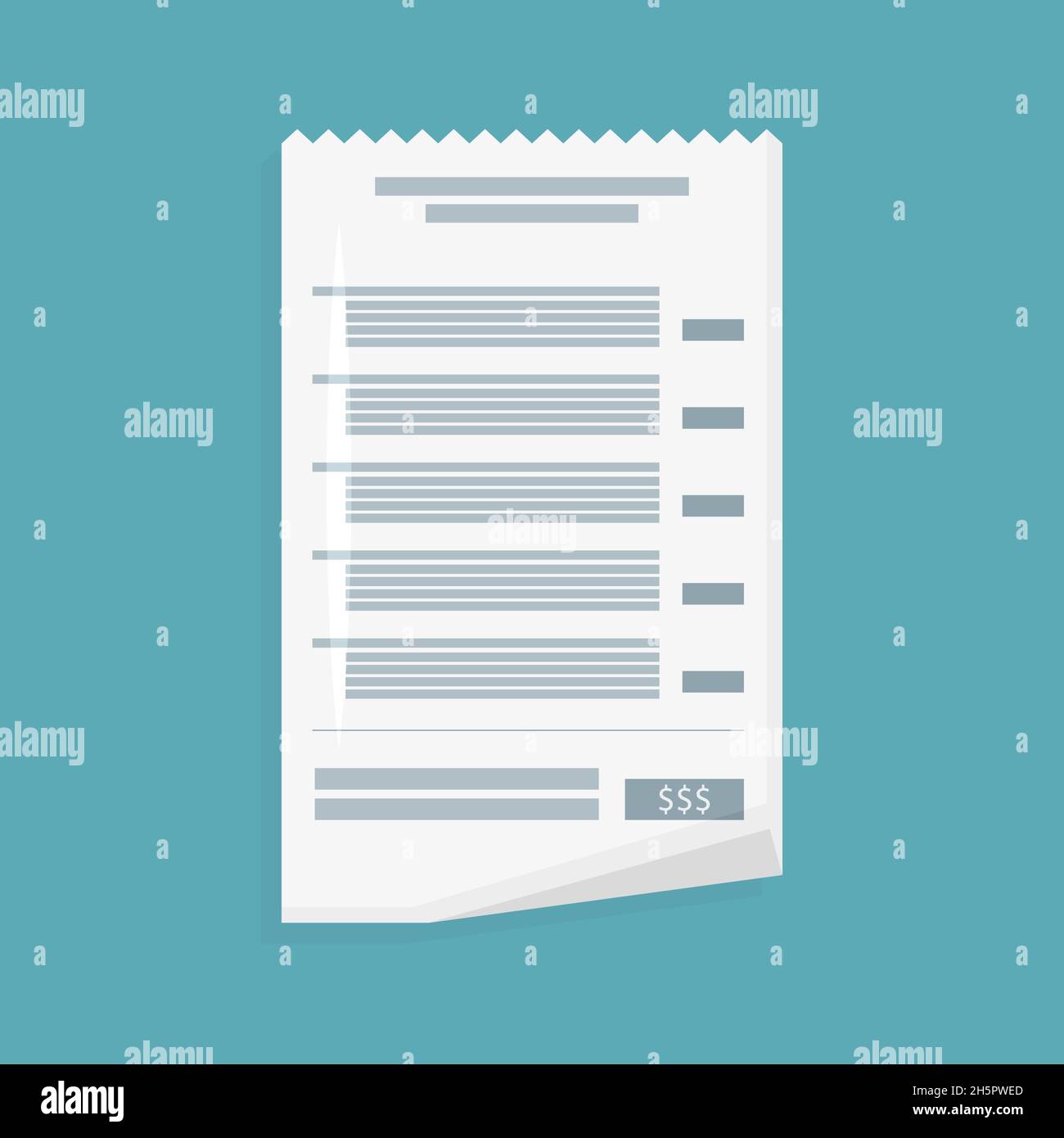 Cash receipt template vector vectors hi-res stock photography and ...