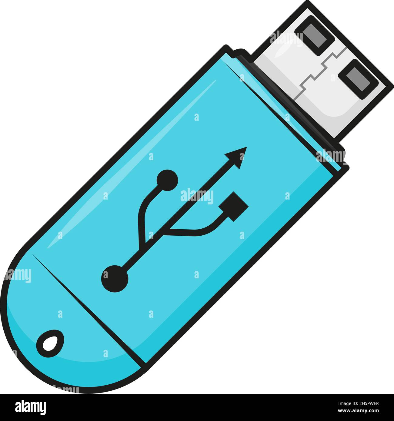 USB flash drive in flat style, vector illustration Stock Vector Image ...