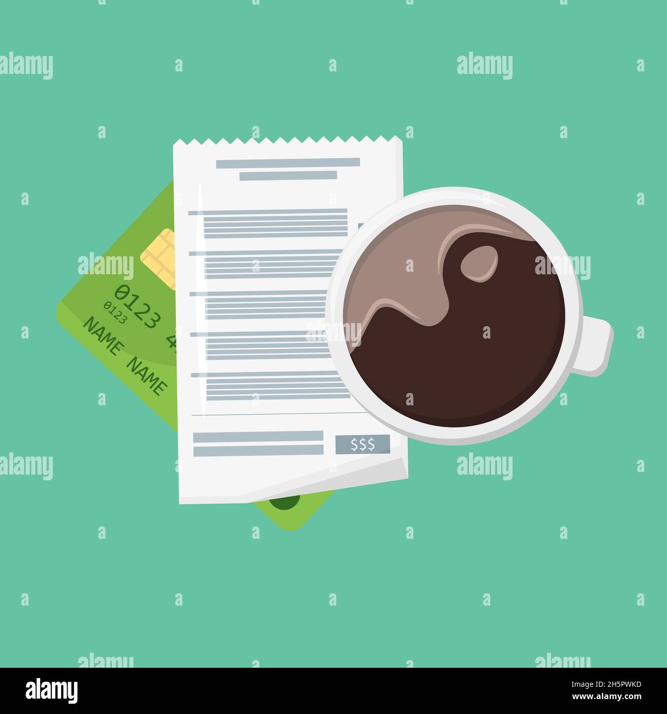 Paid bill Stock Vector Images - Alamy