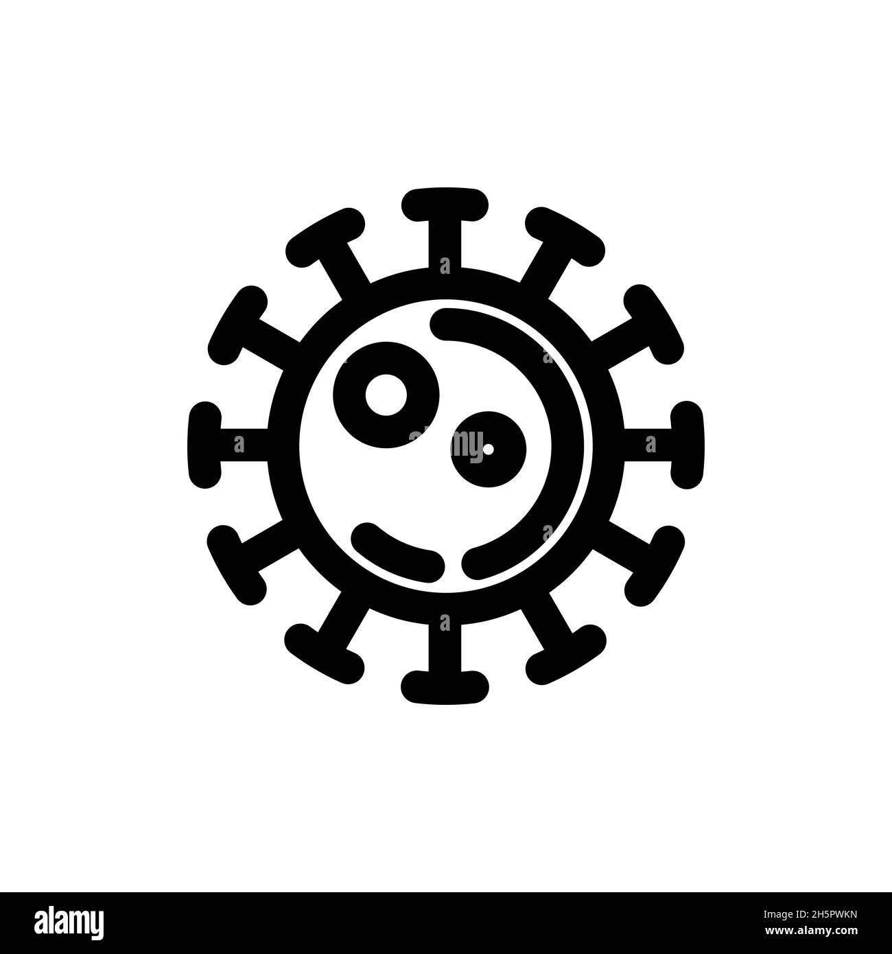 Coronavirus bacteria isolated icon. Vector symbol of wuhan corona virus ...
