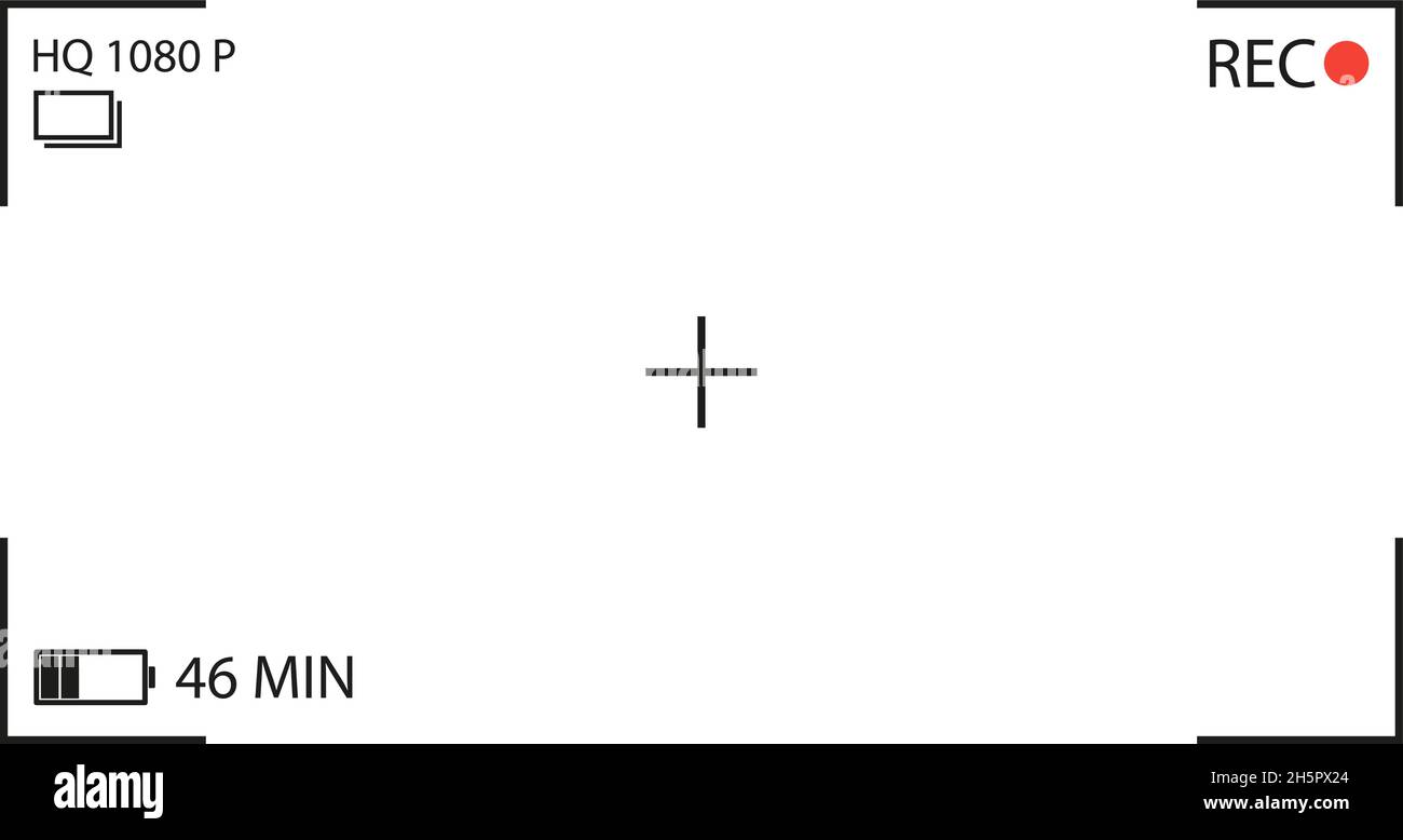 modern camera screen on white background, vector illustration Stock ...