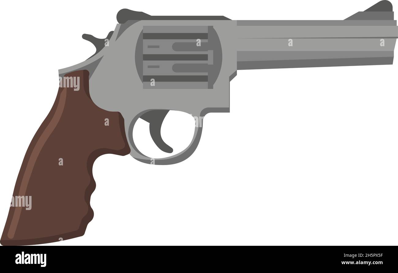 Vintage revolver icon flat hi-res stock photography and images - Alamy