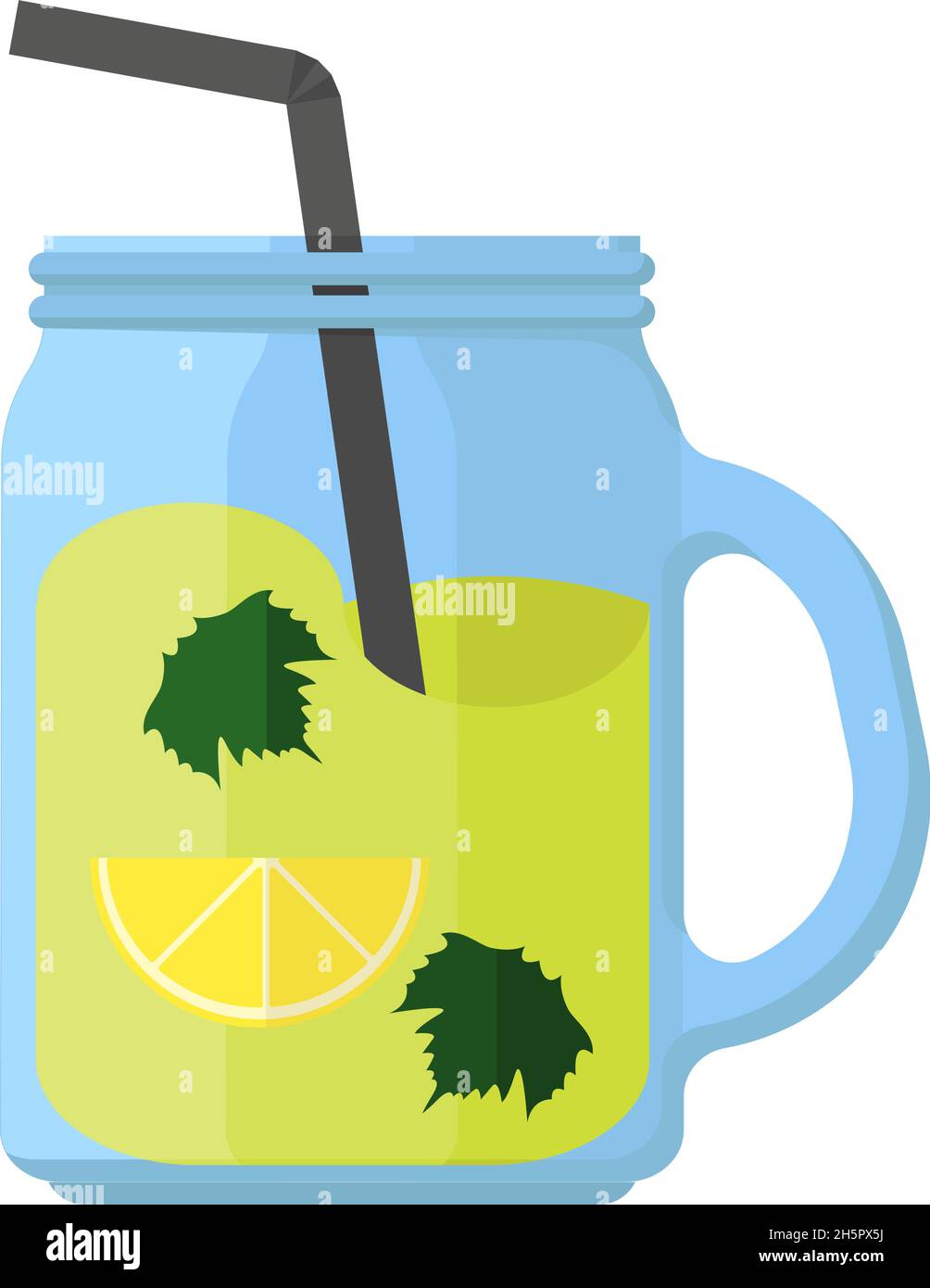 Mug water lemon Stock Vector Images - Alamy