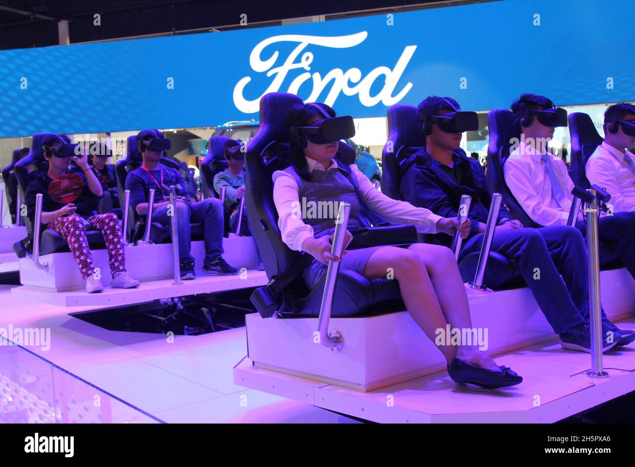 SHANGHAI, CHINA - APRIL 20, 2017 - Ford luxury cars and sports cars are ...