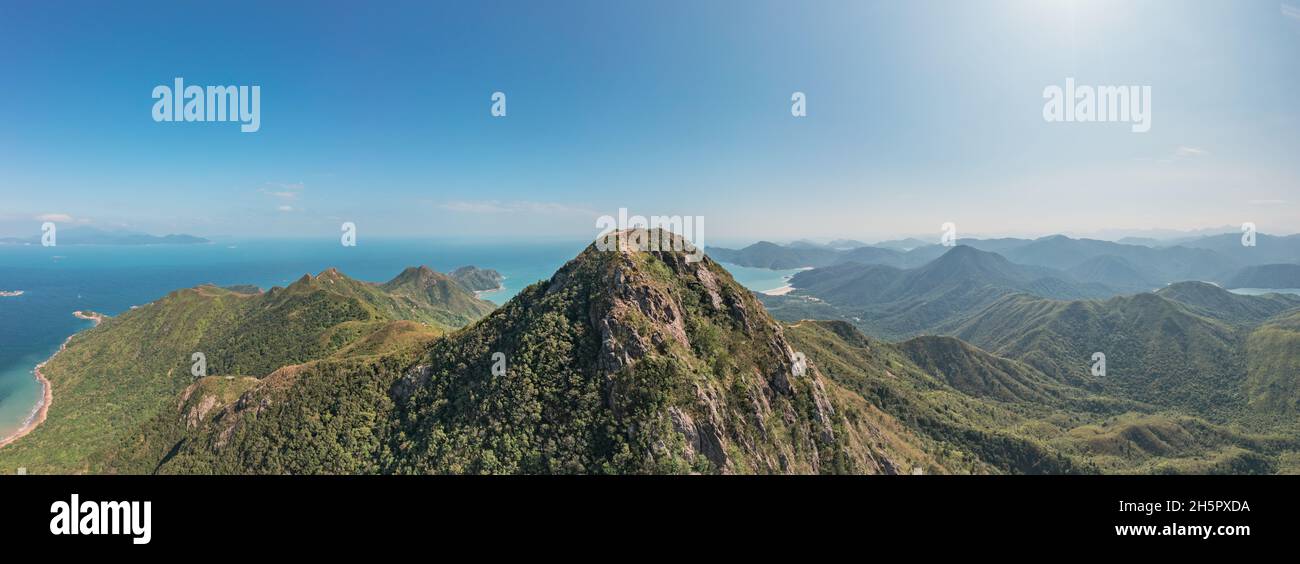Amazing panorama view of Sharp Peak, Sai Kung, Hong Kong., daytime ...