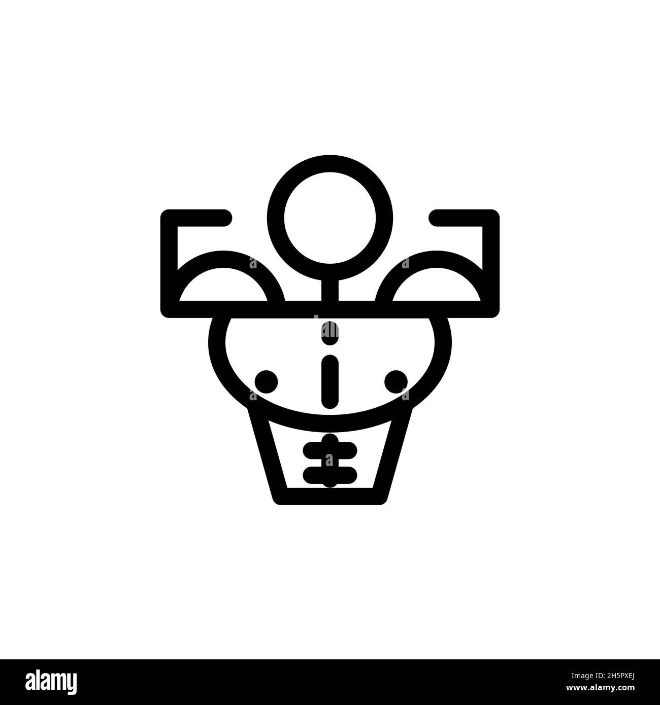 Sport gym vector linear isolated logo, vector illustration of ...