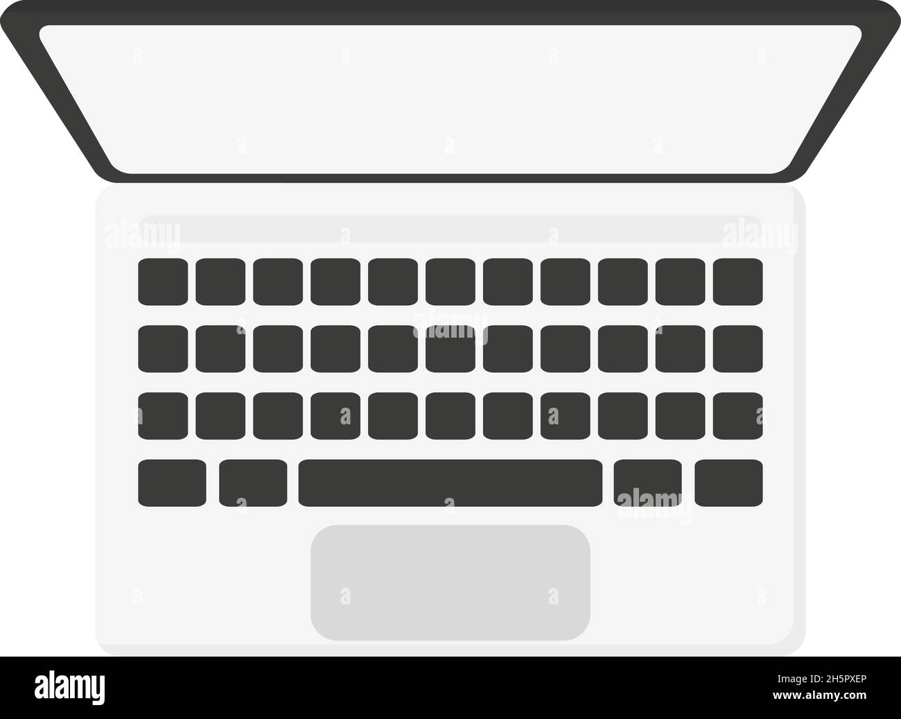 Laptop top view Stock Vector Images - Alamy