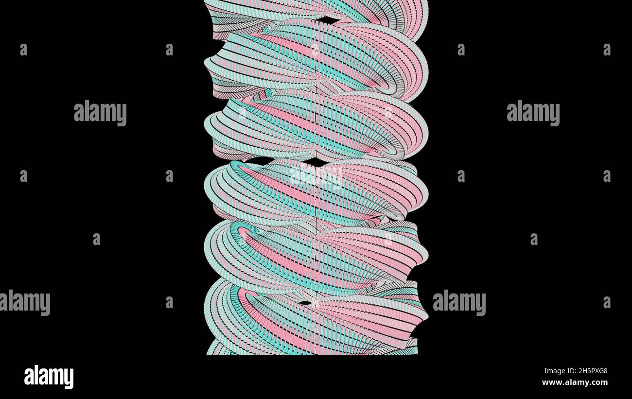 3D rendered graphic of a beautiful abstract sci-fi object moving in a ...