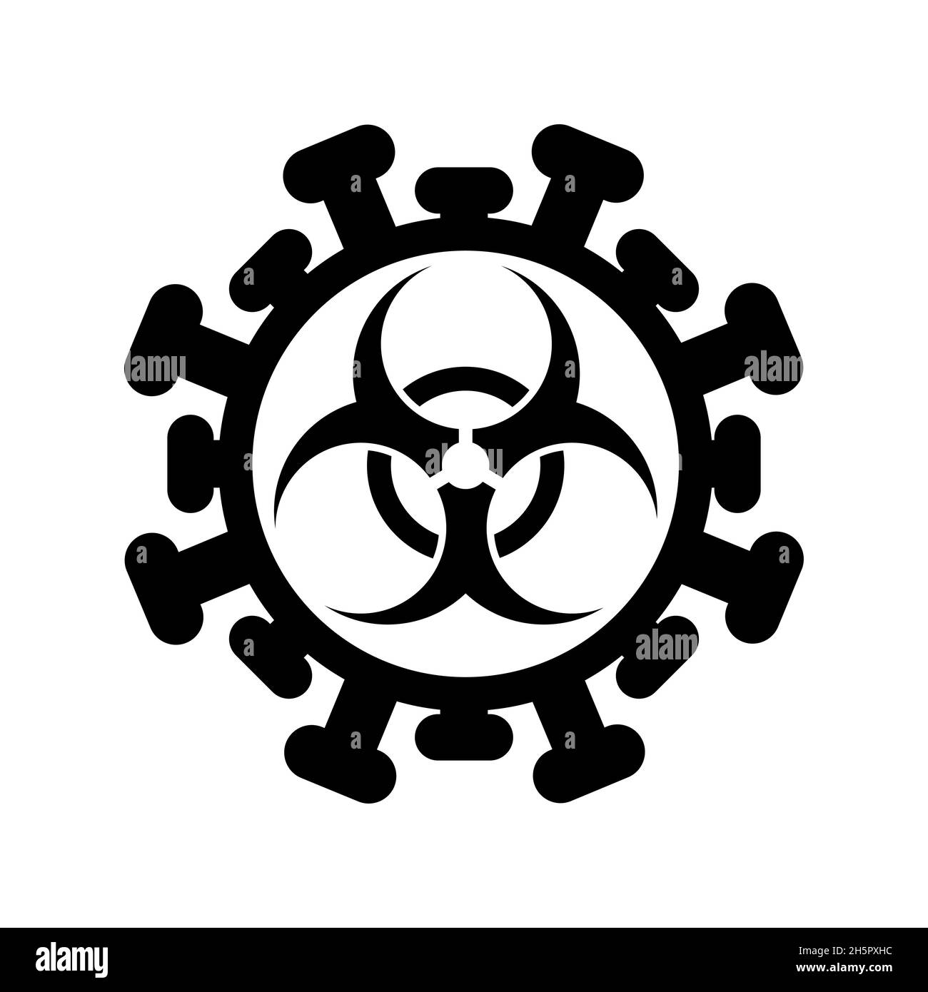 Covid-19 biohazard alert, healthcare warning coronavirus bio hazardous ...