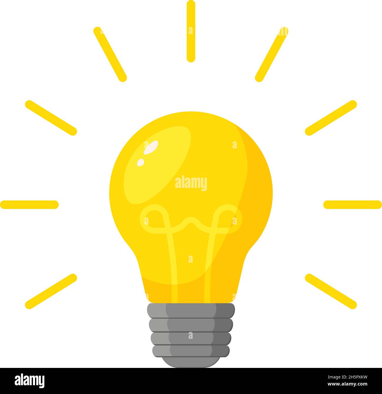 burning lamp in flat style, vector illustration Stock Vector Image ...