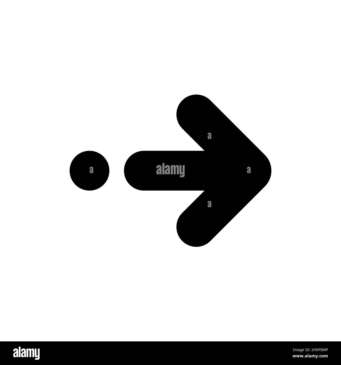 Arrow flat vector isolated direction illustration. Dotted shape icon ...