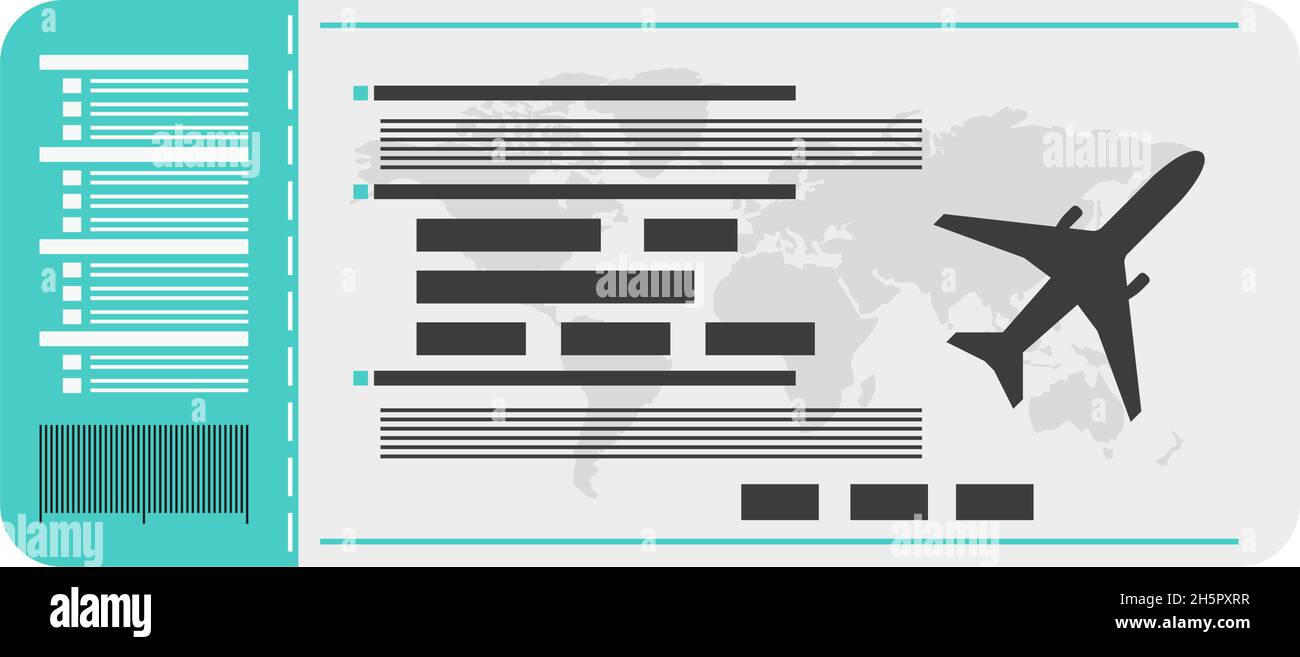 air ticket in flat style on white background Stock Vector Image & Art ...
