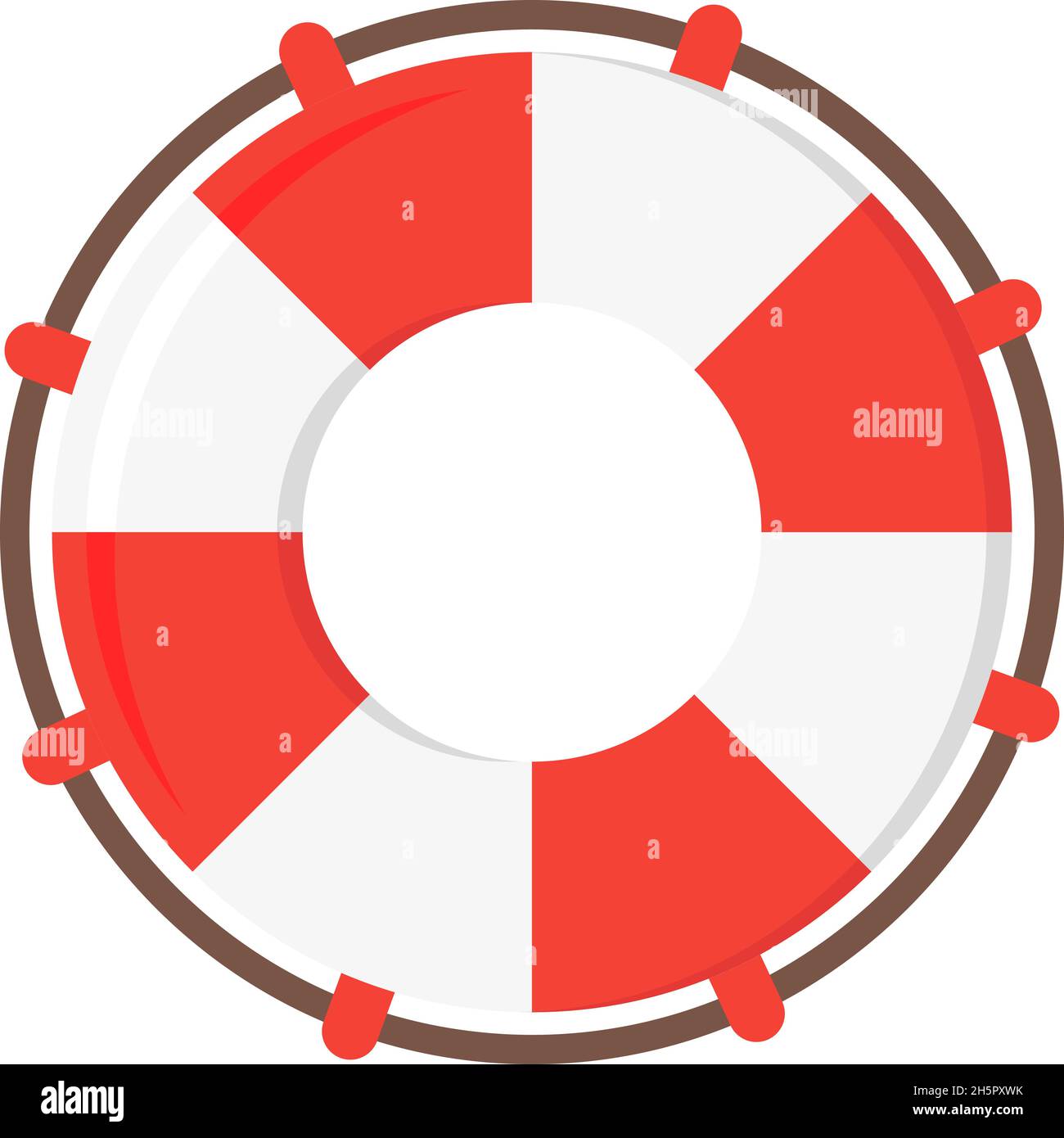lifebuoy on white background in flat style, vector Stock Vector Image ...