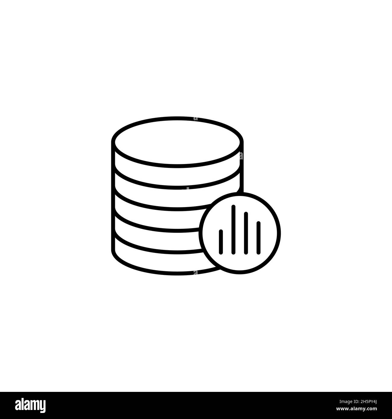 Money flat vector icon analysis illustration concept, coins analytics ...