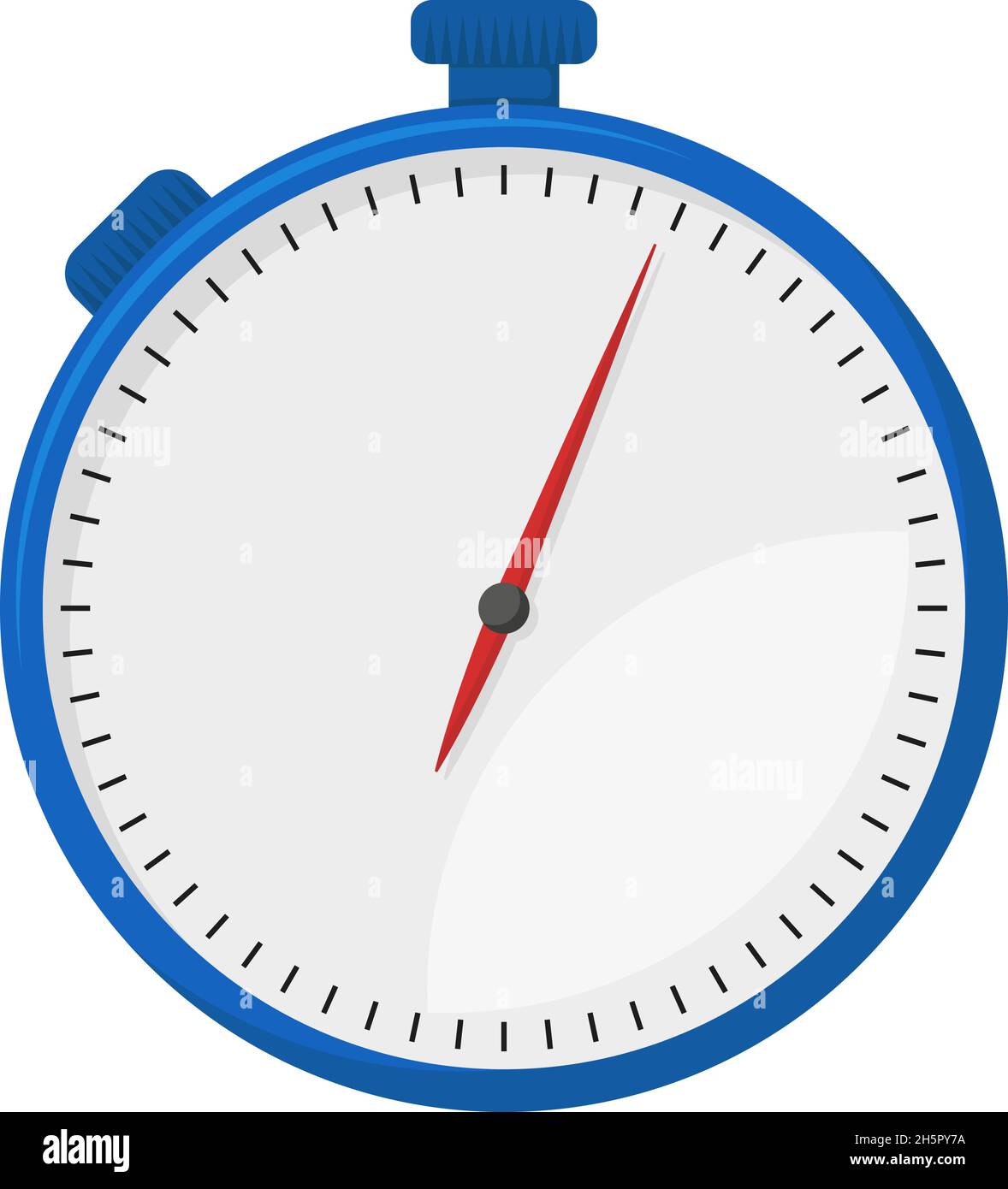 blue stopwatch on a white background in flat style Stock Vector Image ...