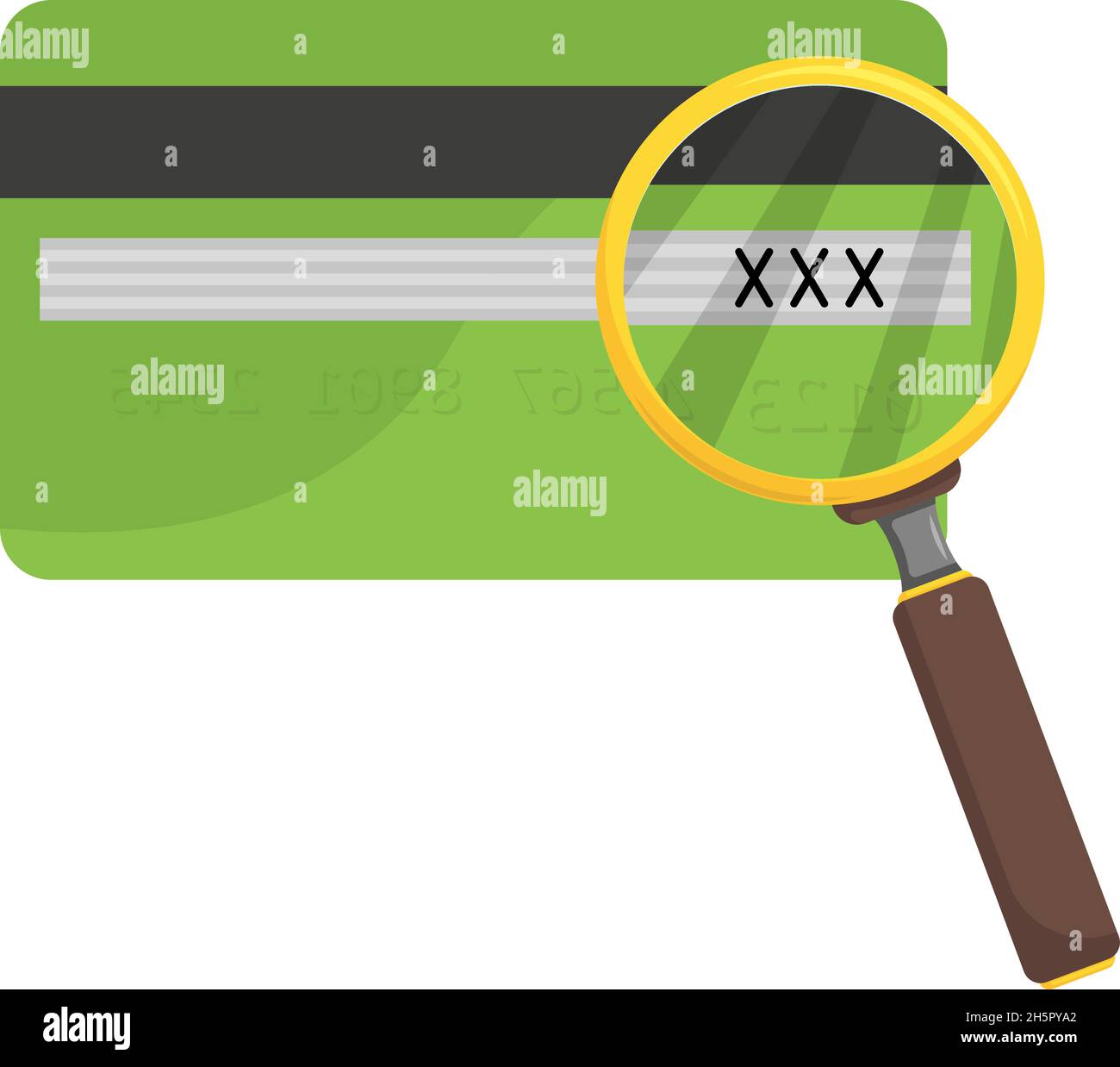 CVV bank card under the magnifying glass, flat Stock Vector Image & Art ...