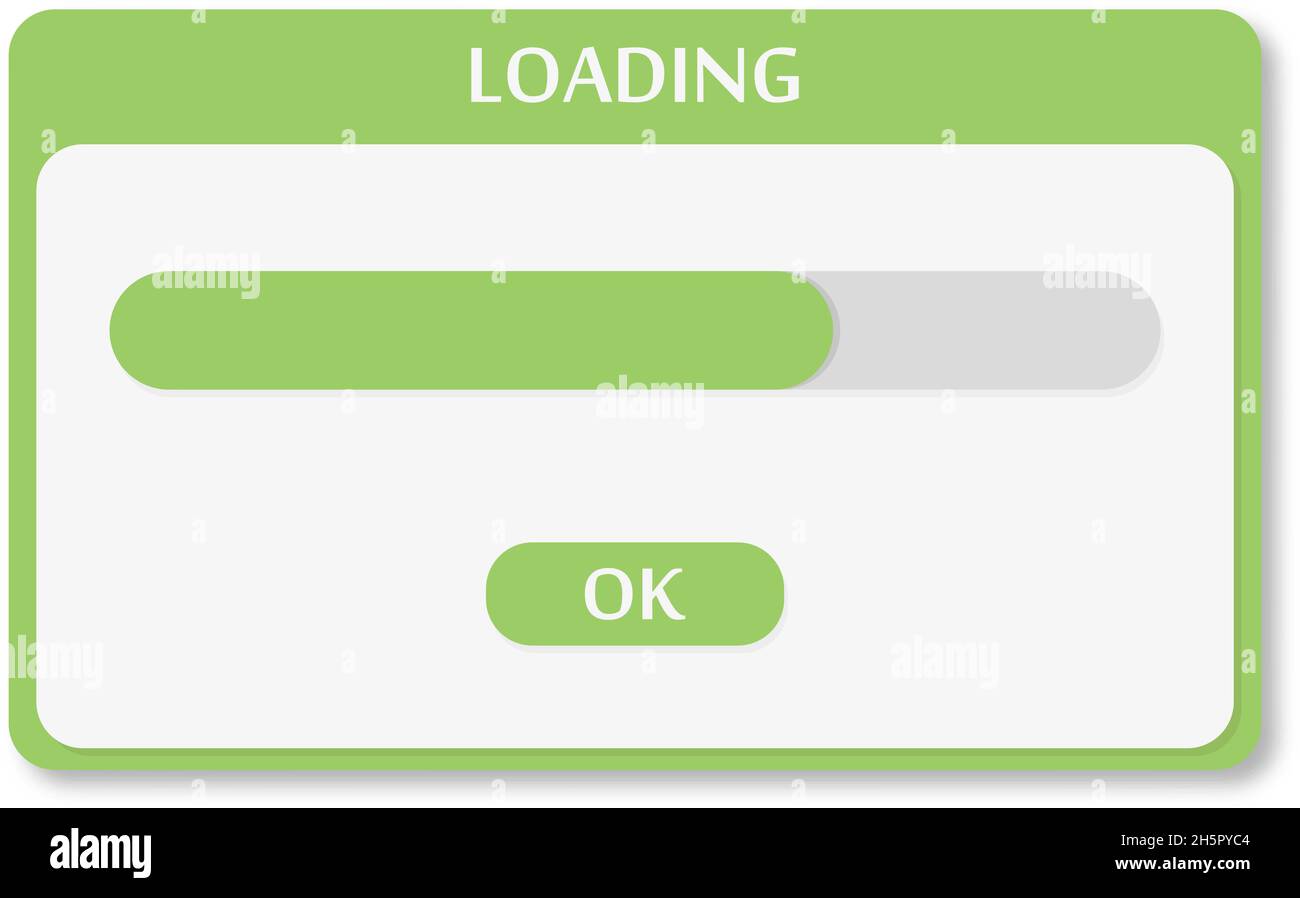 loading window, visible progress bar, vector flat illustration Stock ...