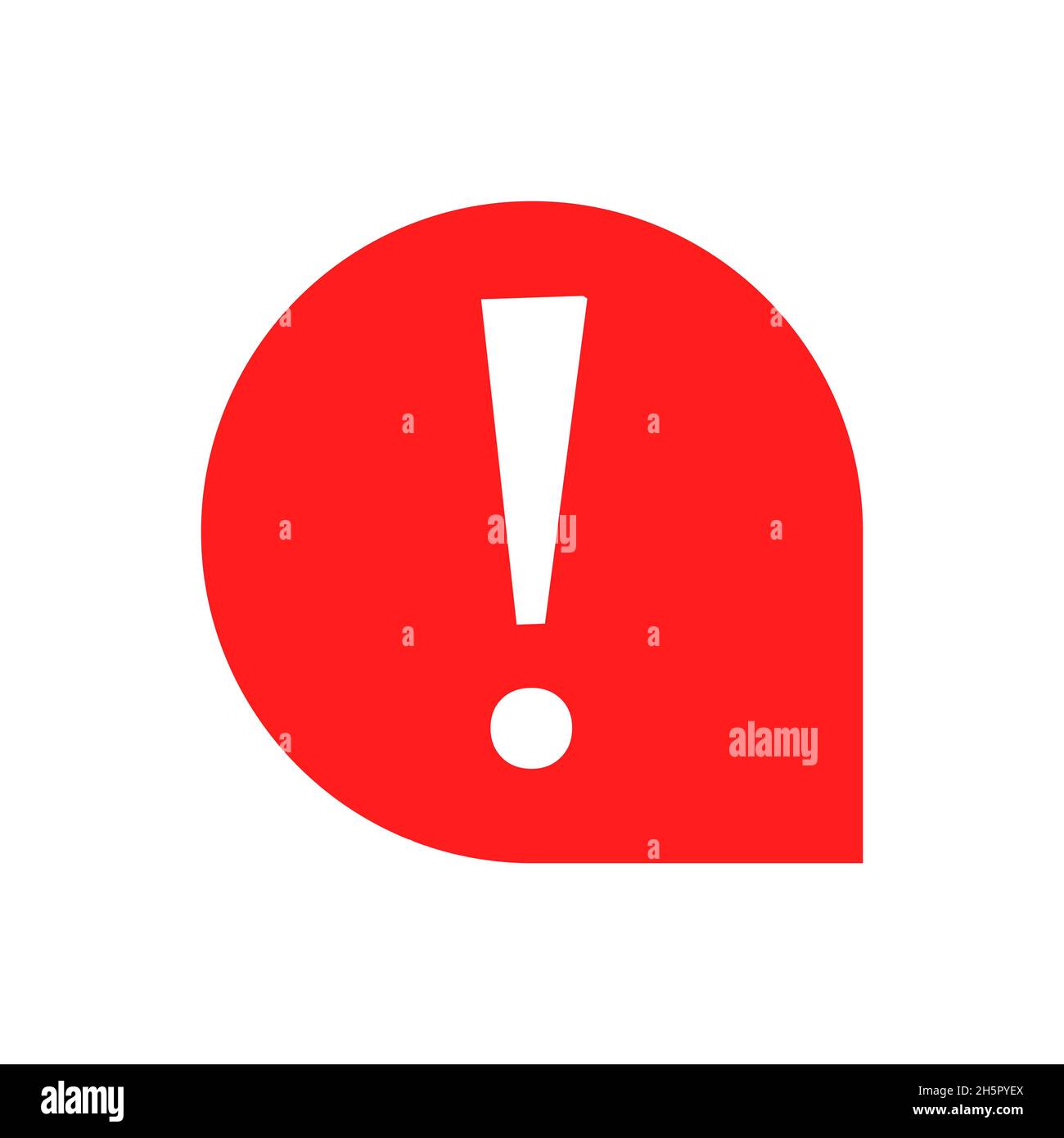 Attention vector icon, exclamation mark sign, red alert warning round ...