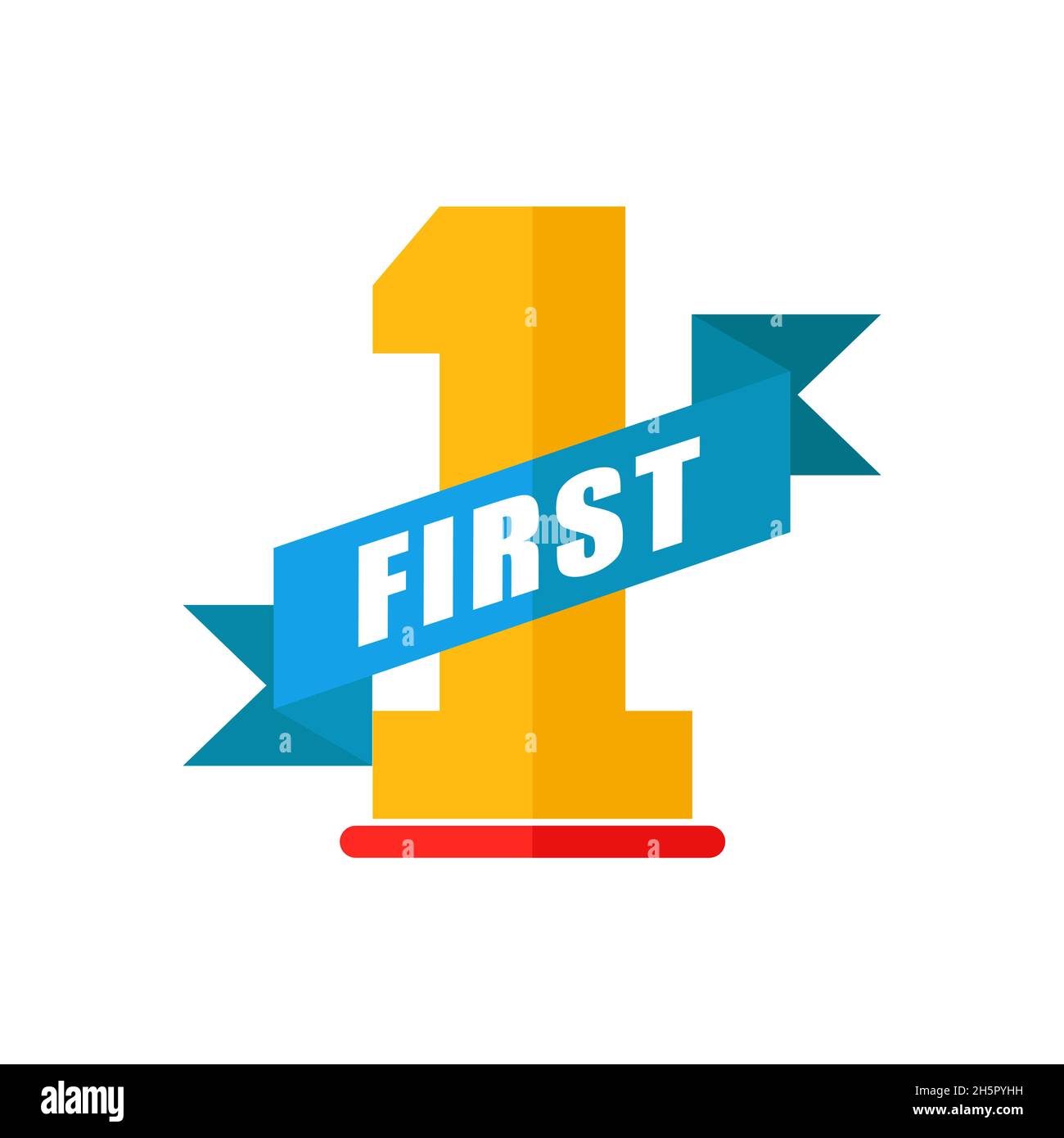 First place award for viner, 1st isolated vector reward icon, champ ...