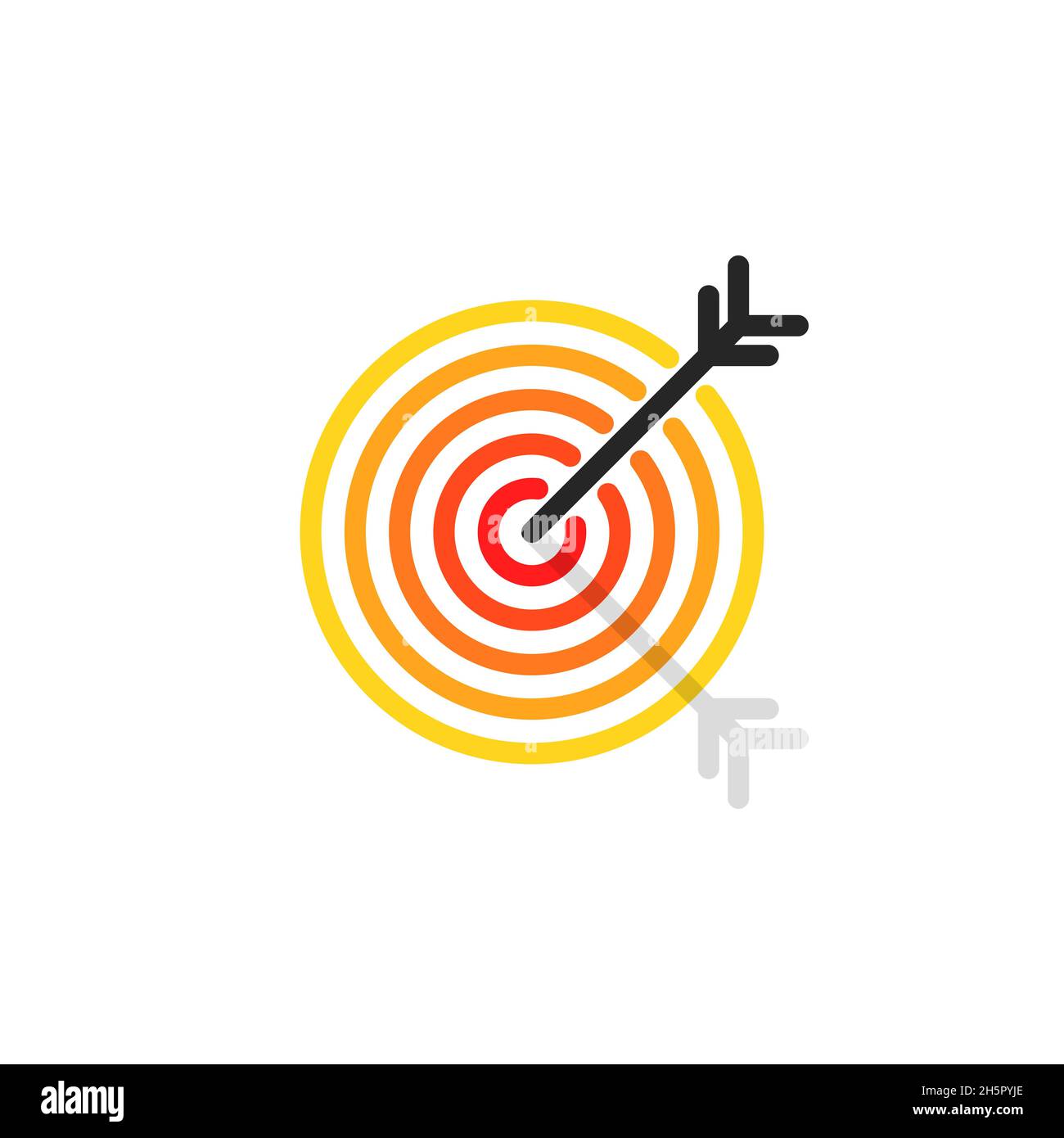 Target arrow vector accuracy aiming concept, aim perfection succes ...