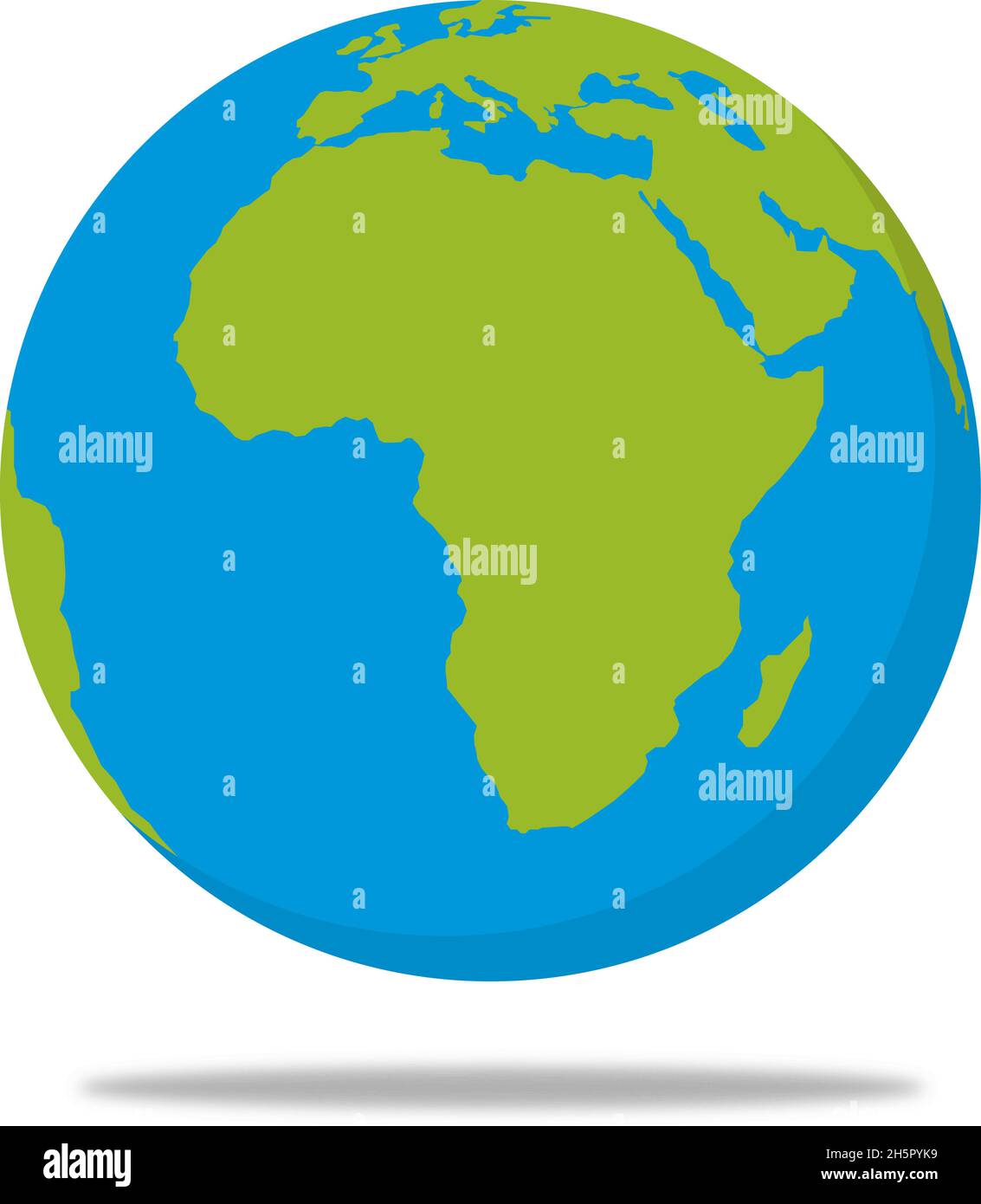 planet earth in flat style with shadow, vector Stock Vector Image & Art ...