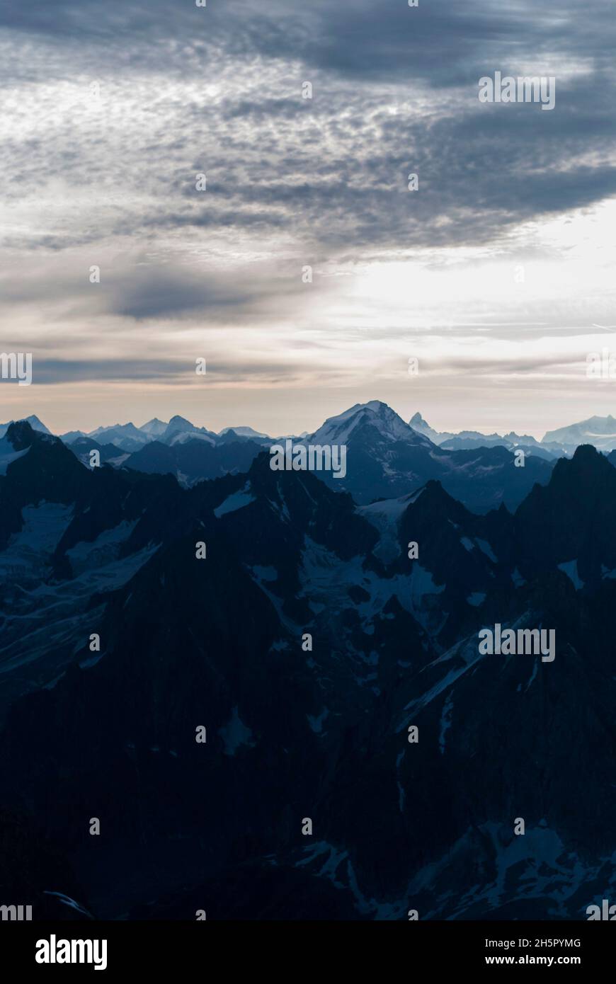 View on mountains in Alpes Stock Photo - Alamy