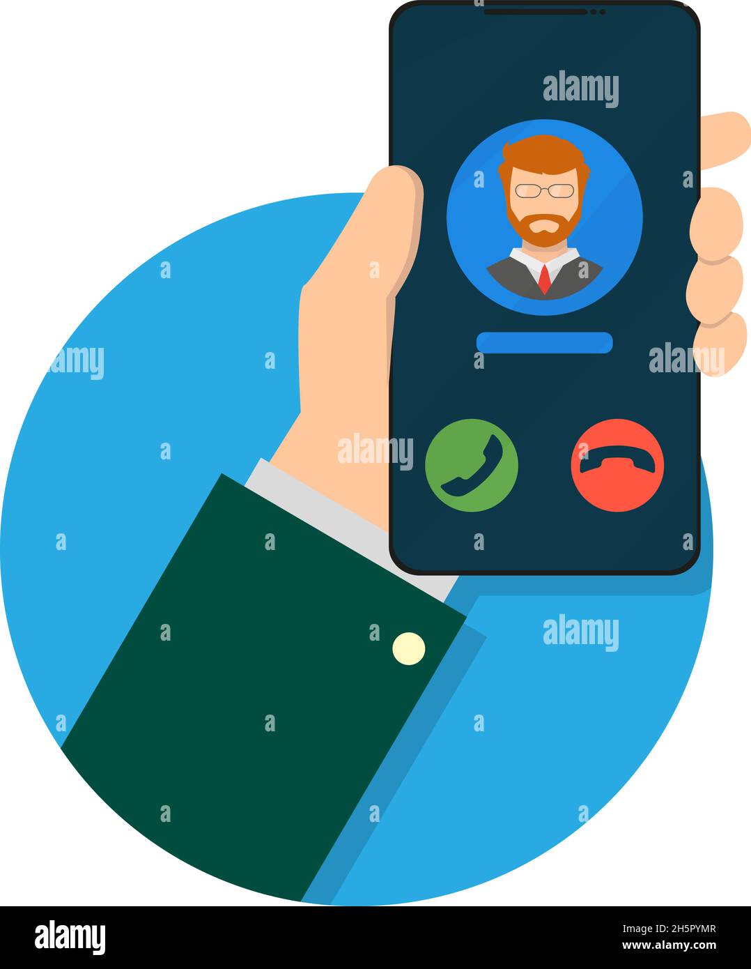 Business man calling mobile phone Stock Vector Images - Alamy