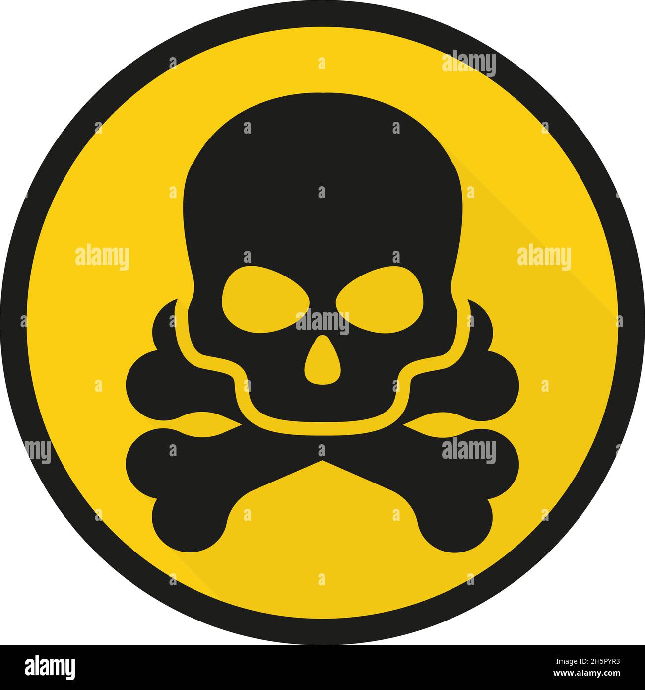 Danger poison skull yellow sign Stock Vector Images - Alamy