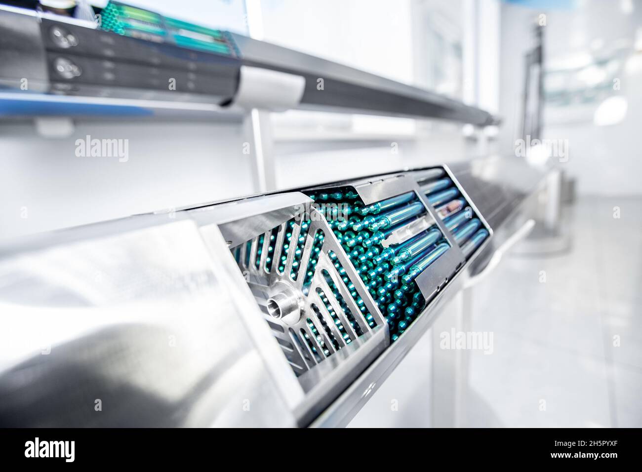 Fragment fuel uranium rod element of nuclear reactor water Stock Photo ...