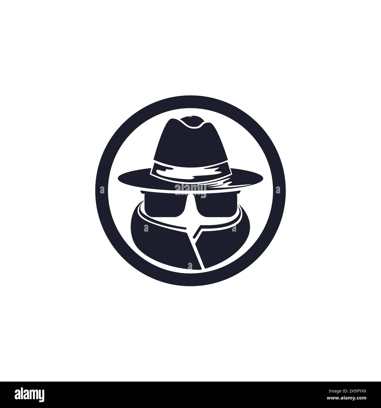 Anonymous vector isolated icon, security connection service symbol ...