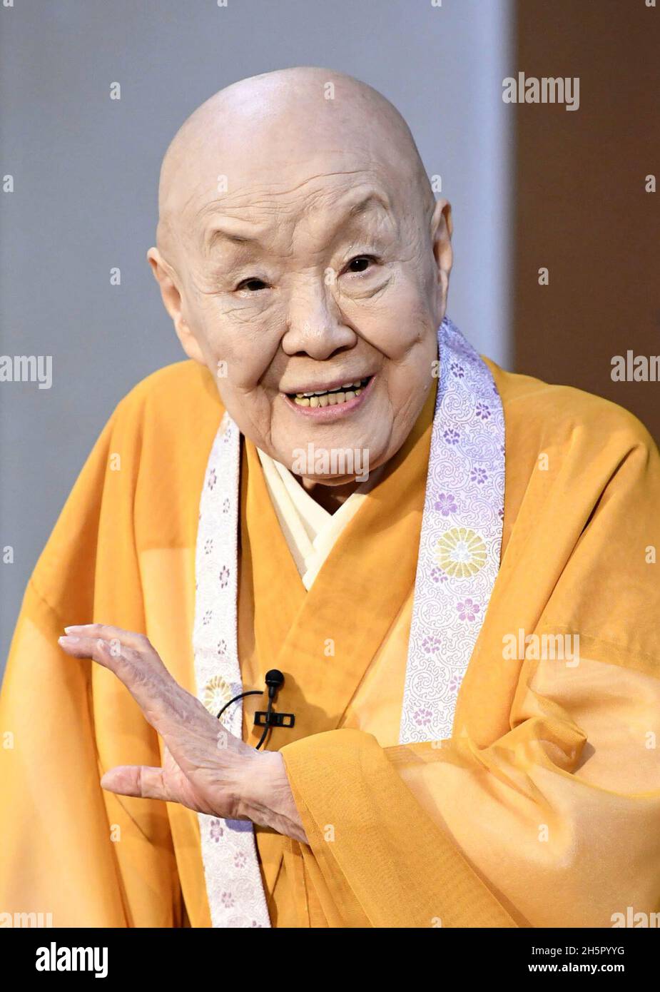 File photo taken on June 17, 2018 shows Japanese Buddhist nun and ...