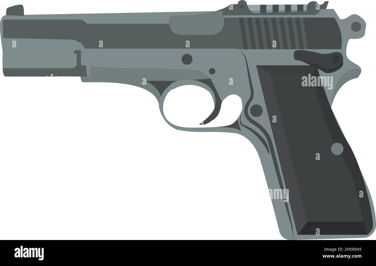 weapon, flat style gun on a white background Stock Vector Image & Art ...