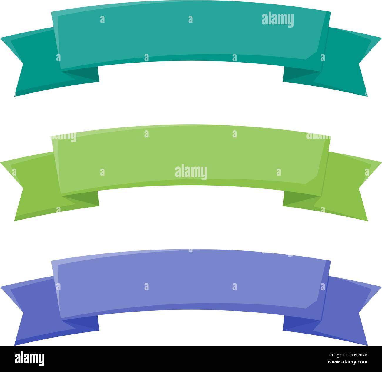 set of narrow colored ribbons arc up, vector Stock Vector Image & Art ...