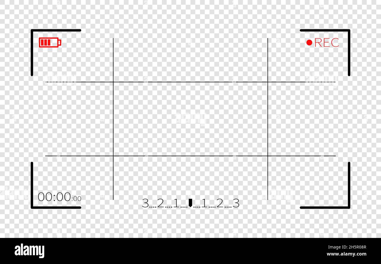 Camera display vector viewfinder, video cam screen background ...