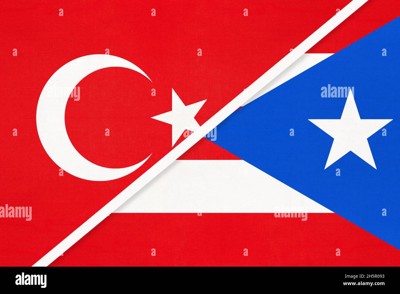 Turkey and Puerto Rico, symbol of country. Turkish vs Rican national ...