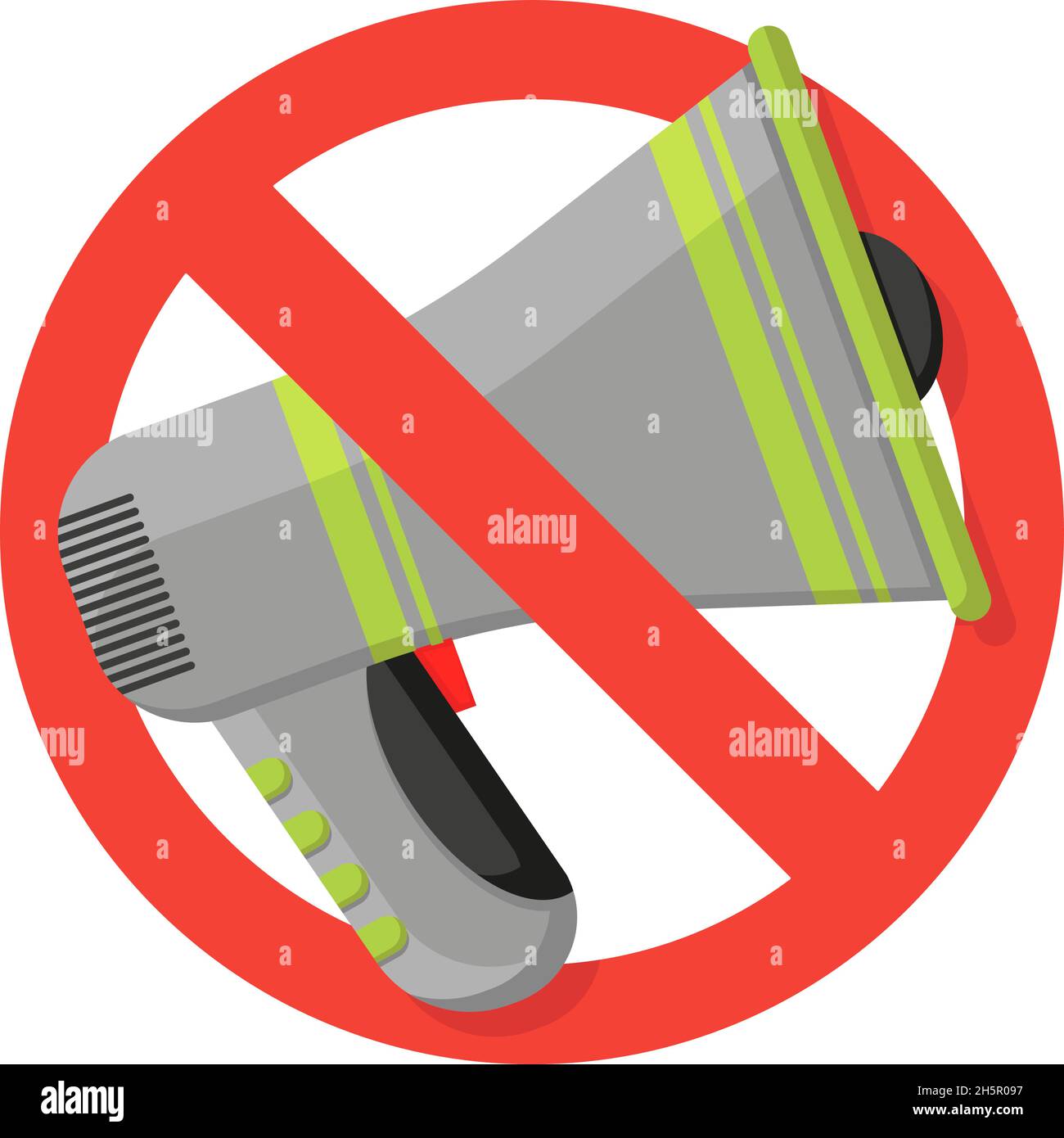 No propaganda, megaphone banned in flat style, vector Stock Vector ...