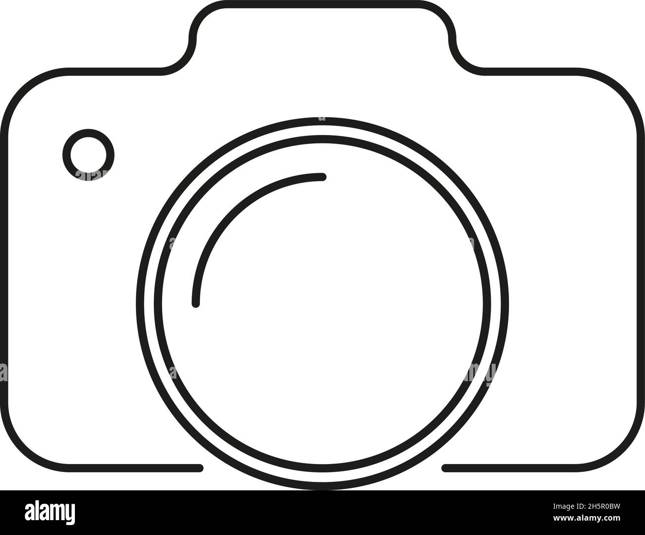 camera contour icon on white background vector illustration Stock ...