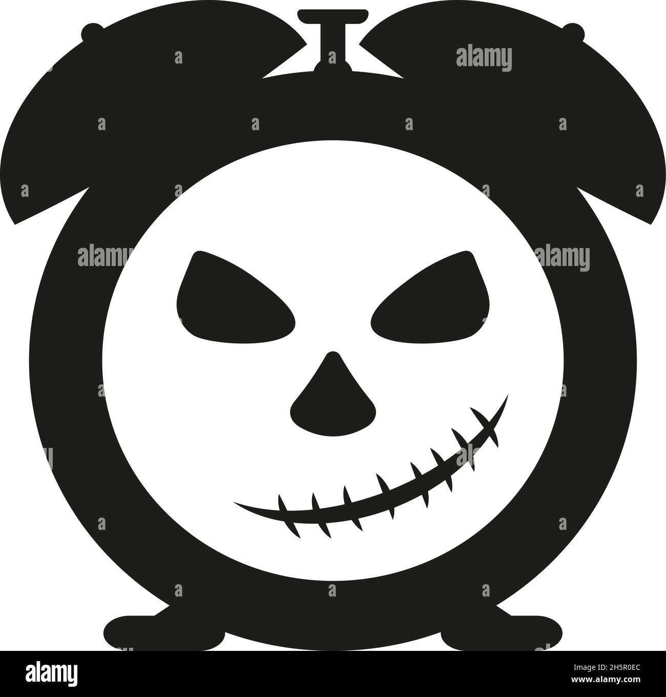 icon clock alarm with a skull, vector illustration Stock Vector Image ...