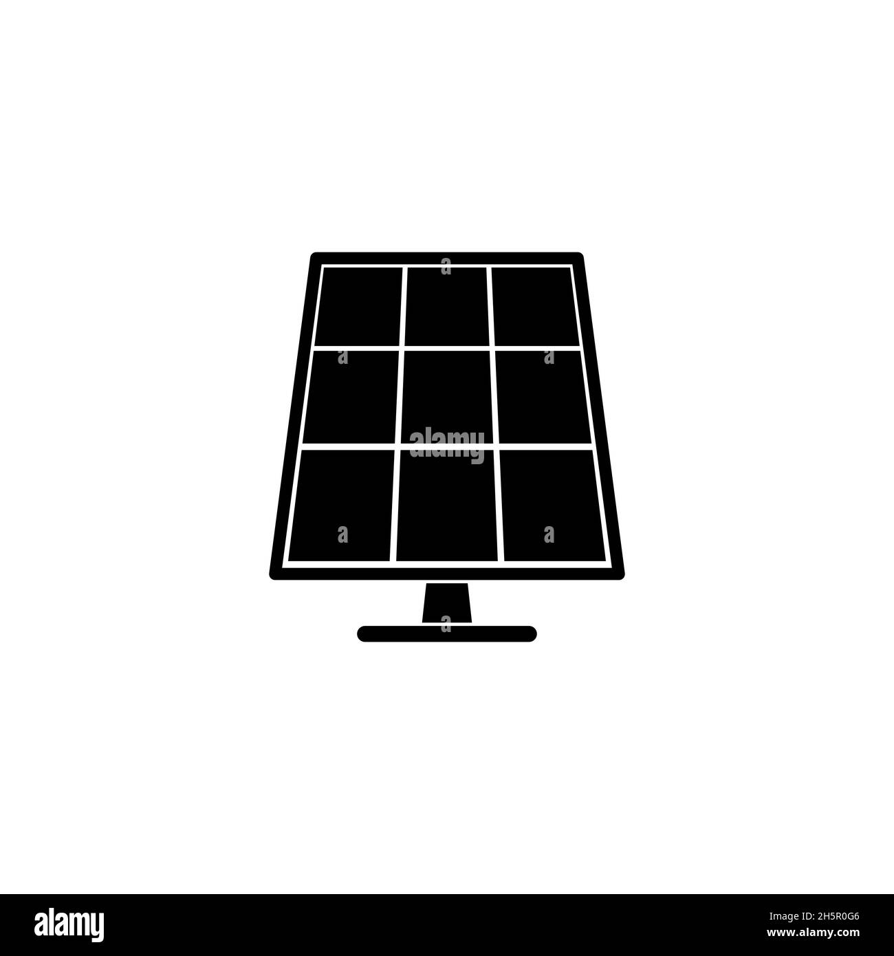 Sun battery vector icon, solar power alternative electric technology ...